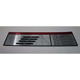 Spd Chart Label | HBS916W-206 | JET Tools