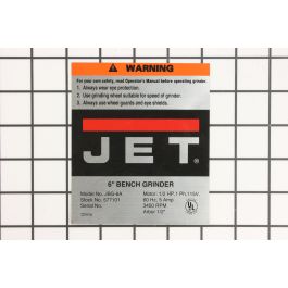 Name Plate | JBG6A-61 | JET Tools
