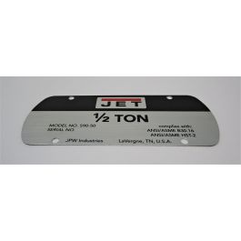 Name Plate | LM000033 | JET Tools