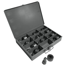 12 Piece Square Punch & Die Set with Storage Case | Edwards Ironworkers ...