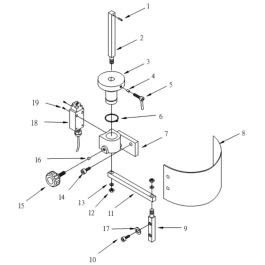 A635 Adjustable Swing Away Safety Shield Assembly | JET Tools