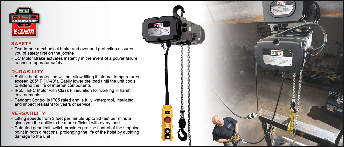 TS Series - Electric Hoists - Hoists - Lifting Systems | JET Tools